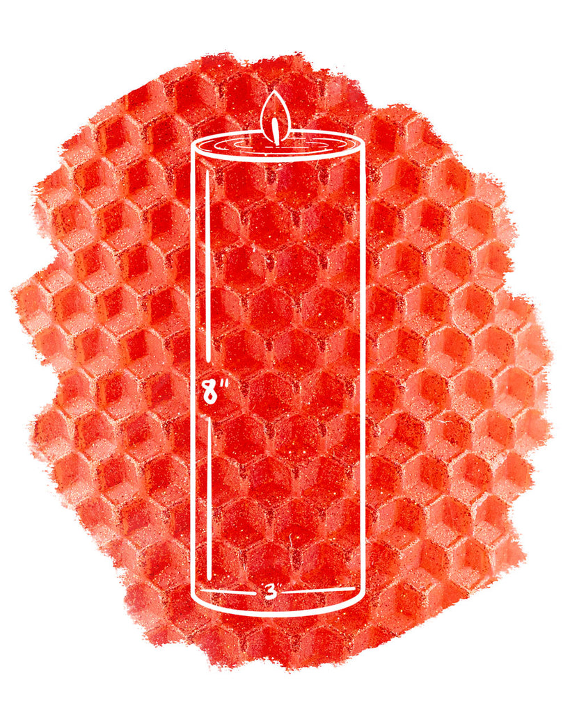 Ruby Glint Collection Beeswax Candles – La Petite Abeille "the little bee"